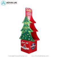 China UV Glossy Cardboard Floor Displays Flat Packaging Customizable For Christmas for sale