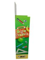 China Customizable Corrugated Cardboard Shelf Displays CMYK Offset Printing For School for sale