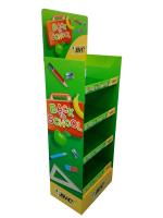 China Customizable Corrugated Cardboard Shelf Displays CMYK Offset Printing For School for sale