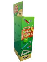 China Customizable Corrugated Cardboard Shelf Displays CMYK Offset Printing For School for sale