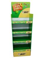 China Customizable Corrugated Cardboard Shelf Displays CMYK Offset Printing For School for sale