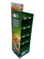 China Flat / Assembled Packing Cardboard Floor Displays Customizable Cardboard Shelf Displays for sale