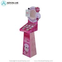 China UV / Glossy / Matte Cardboard Floor Displays Retail Make Up Display Stand for sale