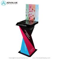 China UV / Glossy / Matte Cardboard Floor Displays Retail Make Up Display Stand for sale