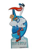 China CMYK Offset Printing Business Cardboard Signage Standee With Glossy / Matte Finish for sale