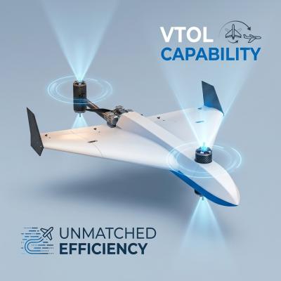 China Electric Brushless Motor M.02 VTOL Fixed-Wing Electric Mapping UAV 1227mm Wingspan 2.5kg Payload 2871m Ceiling for sale