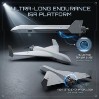 China Gasoline Engine E.02 VTOL Fixed-Wing Long-Endurance ISR UAV 3770mm Wingspan 23.6kg Payload 7827m Ceiling for sale