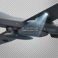 China Gasoline Engine E.03 VTOL Fixed-Wing Long-Endurance ISR UAV 4185mm Wingspan 25.2kg Payload 7170m Ceiling for sale
