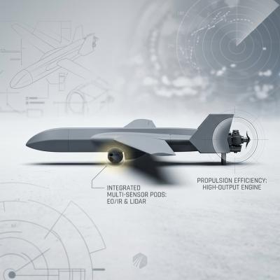 China Gasoline Engine E.08 VTOL Fixed-Wing Long-Endurance ISR UAV 4591mm Wingspan 10.4kg Payload 4444m Ceiling for sale