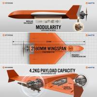 China Electric / Hybrid S.04 VTOL Fixed-Wing Special Mission VTOL UAV 2590mm Wingspan 4.2kg Payload 3731m Ceiling for sale