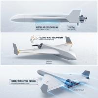 China Electric / Hybrid S.08 VTOL Fixed-Wing Special Mission VTOL UAV 2458mm Wingspan 15.2kg Payload 3247m Ceiling for sale