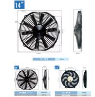 China 12V/24V Auto AC Condenser Fan Universal Mounting Type 14' for sale