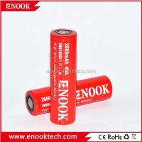 China Enook high discharge rate 18650 rechargeable battery 2600mah 20A  battery cell 3.7V for sale