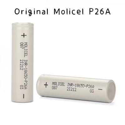 China Molicel P26A 18650 Battery Cell Lithium Ion 35A 3.7 V Rechargeable Battery 2600mah for sale