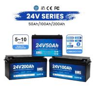 China Customizable  12V Lithium 100Ah 200Ah Lifepo4 Battery Pack 24V Lithium Ion Electric Bike Battery Pack for OEM/ODM Market for sale