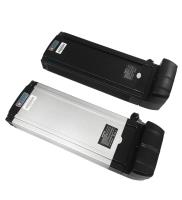 China 48V 36V Rear Rack Lithium Ion E Bike Battery Customized Weight Charge Silver Case for sale