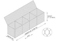 China Galvanized Gabion Basket - 2.2mm to 3.4mm Wire Diameter with 215-265g/m² Zinc Coating for Erosion Control for sale