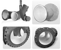 China 95% Alumina Ceramic Lined Pipe Elbow 1700°C Sintered for Lithium Battery Material Conveying for sale
