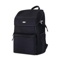 China Durable Black Laptop Backpack 17 Inch Business Travel Computer Bag Water Resistant Nylon for sale