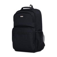 China Water Resistant REPET Business Laptop Backpack 16 inch Nylon PU Leather 750g for sale