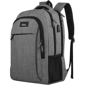 China Anti Theft Travel Laptop Backpack 17 Inch USB Charging Port Slim Durable Business Backpack for sale