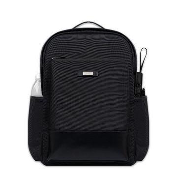 China 16 Inch Business Computer Backpack Water Resistant RPET PU Leather 750g for sale