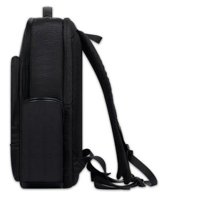 China OEM ODM Men Business Laptop Backpack 16 inch Water Resistant RPET PU Leather for sale