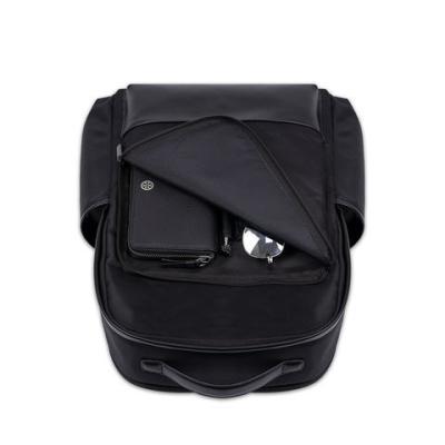 China Water Resistant 16 Inch Laptop Backpack RPET Pu Leather Business Travel Bag for sale