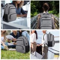 China Water Resistant Laptop Backpack 15.6 Inch Business Travel Slim Anti Theft USB Charging for sale