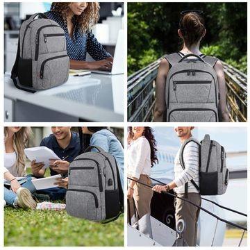 China Water Resistant Laptop Backpack 15.6 Inch Business Travel Slim Anti Theft USB Charging for sale