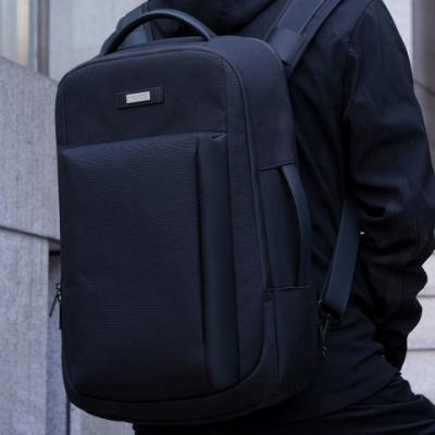 China Water Resistant RPET PU Leather Laptop Backpack 16 inch Business Travel Bag for sale