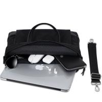 China Water Resistant RPET PU Leather Laptop Messenger Bag 15.4 Inch Business Briefcase Detachable Shoulder Strap for sale