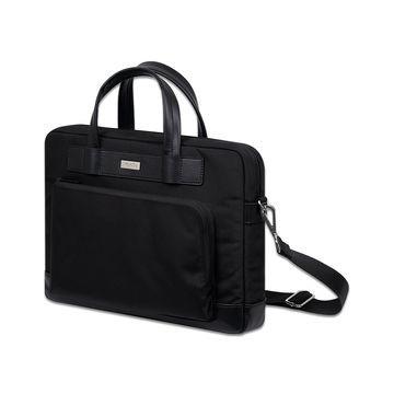 China Water Resistant Nylon PU Leather Laptop Bag 15.4 Inch Business Carrying Case with Shoulder Strap for sale