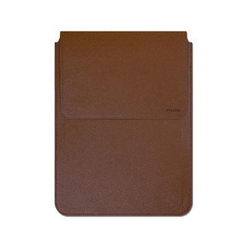 China 13-16 Inch Waterproof PU Leather Laptop Sleeve Bag with Adjustable Stand for sale