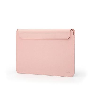 China Ultra Thin Laptop Sleeve Case 1.1mm Foldable Synthetic Leather Notebook Stand Holder for sale