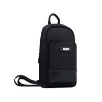 China Scratch Resistant Nylon PU Leather Sling Bag 10 Inch Black for College School for sale