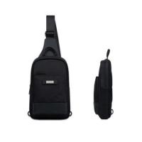 China 10 inch Unisex Sling Bag Daypack Messenger Water Resistant Nylon Black Grey for sale
