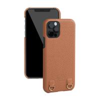 China Custom Drop Safe Protective iPhone Case Genuine Leather with Detachable Strap Wireless Charging Compatible for sale
