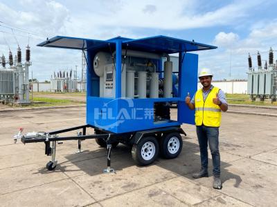 China HLA VPM200 Mobile Oil Purifier with 4800L/Hour Flow Rate and ≤1 Micron Filtering Precision for Transformer Oil for sale