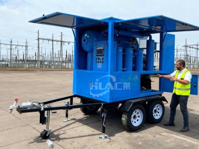 China HLA VPM200 Mobile Oil Purifier 80L/min 4800L/h Vacuum -0.099 Mpa for sale