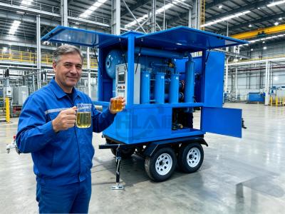 China Transformer Oil Purifier Machine DVP Series 30-300L/min ≤1 Micron Filtration IP65 Waterproof for sale