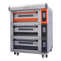 China 6 Trays 9 Trays Electric Bread Oven Commercial Bakery Oven With 3 Decks for sale