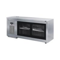 China Digital Counter Top Display Freezer Air Cooled Sliding Double Glass Door Freezer for sale