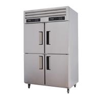 China Shop Upright Display Freezer Stainless Steel Moveable Stand Up Display Freezer for sale