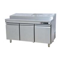 China Pizza 3 Door Undercounter Freezer Stainless Steel Commercial Worktop Freezer for sale