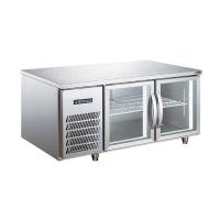 China Customization Glass Door Undercounter Freezer 0.9m 1.8m Refrigerated Prep Counter for sale