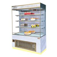 China 90cm-210cm Width Glass Cake Display Cabinet Air Curtain Heat Preservation for sale