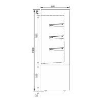 China 90cm-210cm Width Glass Cake Display Cabinet Air Curtain Heat Preservation for sale