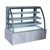 China Rear Opening Refrigerated Cake Showcase 126cm Width Bakery Glass Showcase for sale