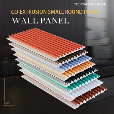 China Factory Customized Fireproof Co-Extruded Small Round Board WPC Wall Panels for sale